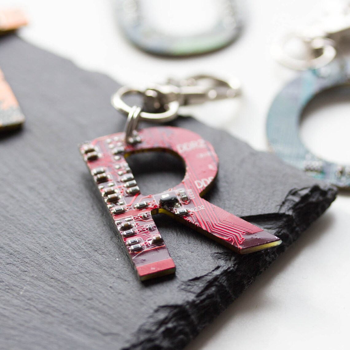 Personalized Keychain Recycled Circuit Board Keychain Bag - Etsy