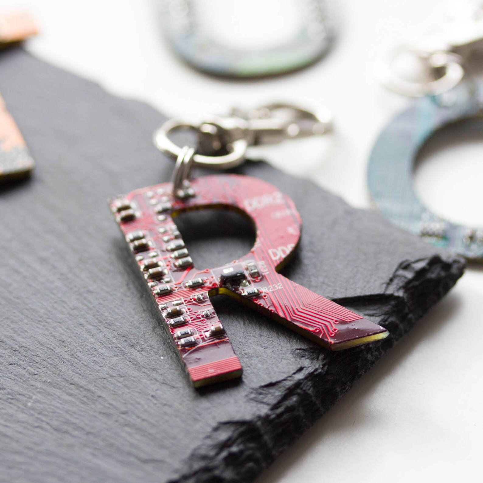 Personalized Keychain Recycled Circuit Board Keychain Bag - Etsy