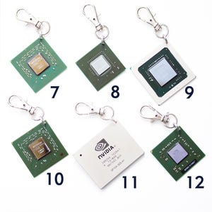 Chipset Keychain, Recycled Computer Keychain, Nvidia Graphic Processor ...