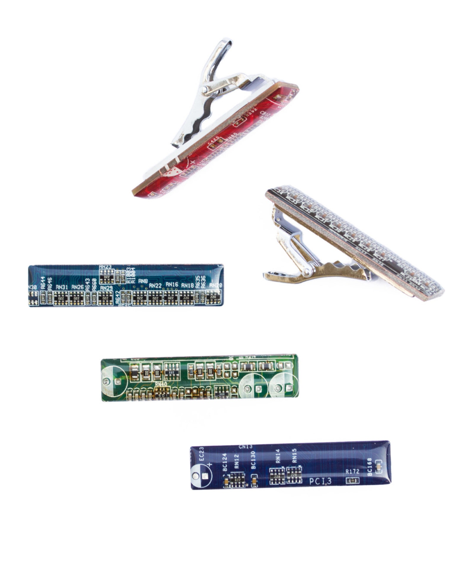 Short Tie Bar for a Skinny Tie - Circuit Board Tie Clip, Techie ...