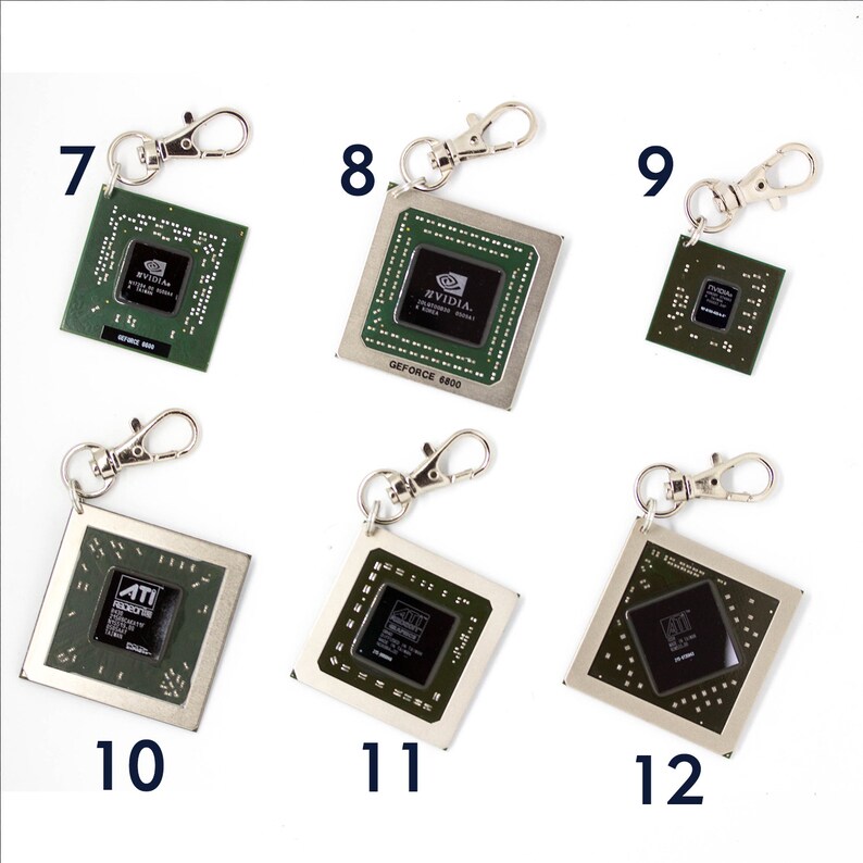 Chipset keychain recycled computer keychain graphic | Etsy
