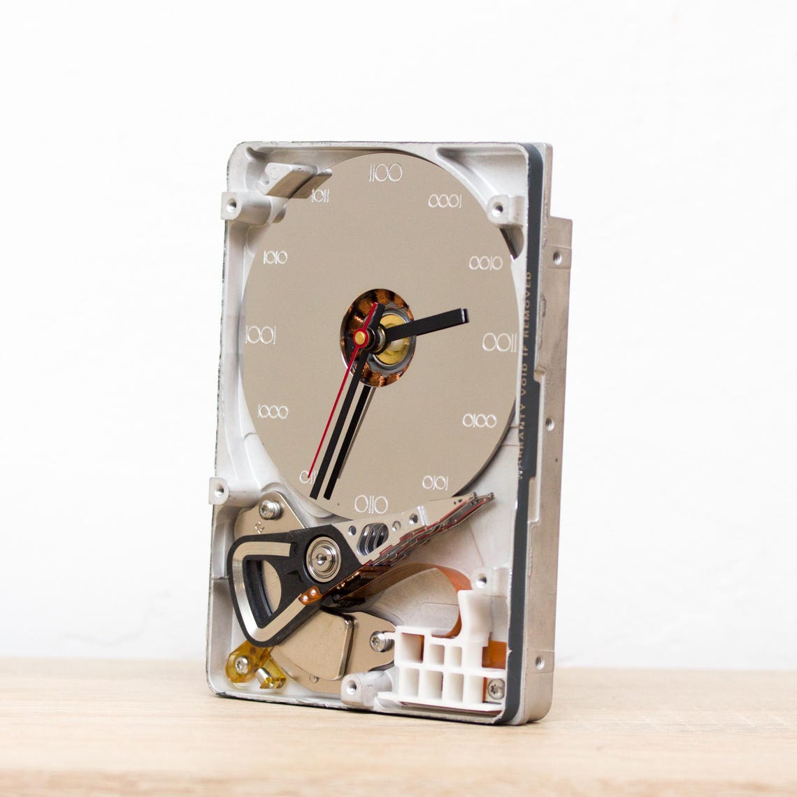 Desk Clock - Recycled Computer Hard Drive Clock, HDD Clock, Gift for ...