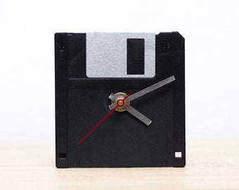 Unique Desk Clock Recycled Floppy Disk Clock Ready to Ship - Etsy