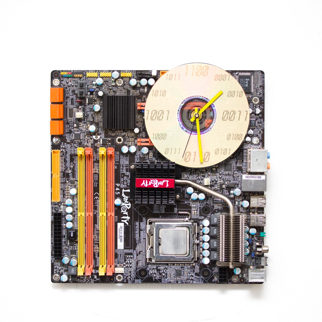 Wall Clock Made of Dark Brown Circuit Board, Ready to Ship - Etsy