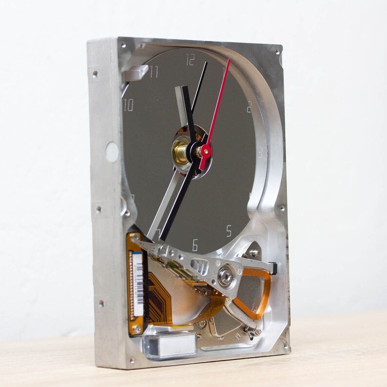 Desk Clock Recycled Computer Hard Drive Clock HDD Clock | Etsy