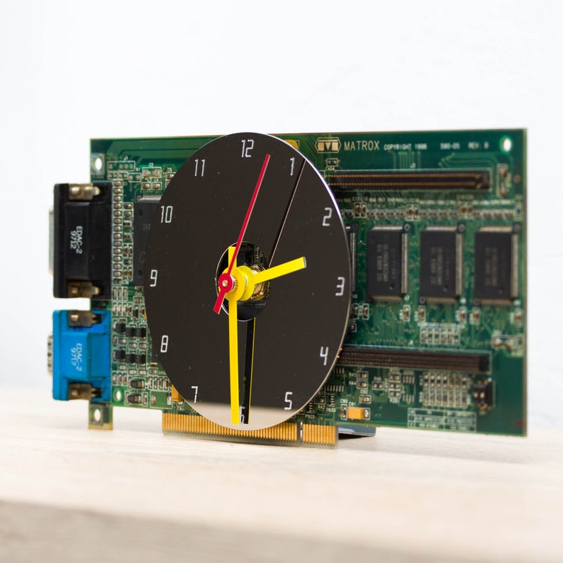 Desk Clock Unique Office Clock Recycled Video Card Clock | Etsy