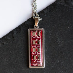 REAL Circuit Board Necklace, Small Rectangle, Gift for Computer Nerd ...