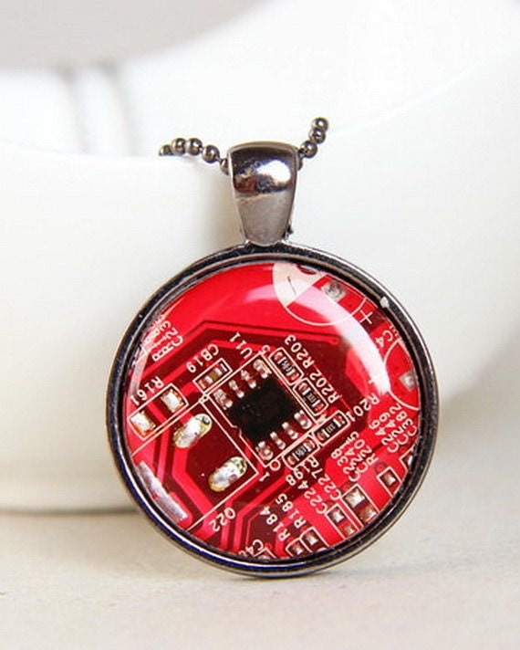 Computer Geek Gift Techie Necklace REAL Circuit Board - Etsy