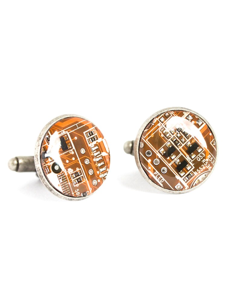 Circuit board Cuff links Geeky computer cufflinks antique | Etsy
