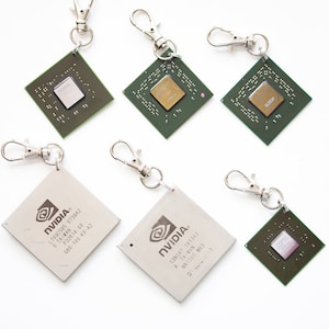 Chipset Keychain, Recycled Computer Keychain, Nvidia Graphic Processor ...