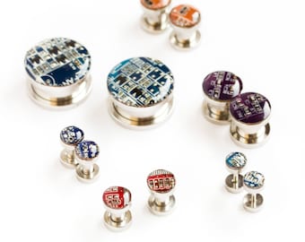 Colorful Hair Barrette Made With Recycled Circuit Board, Hair Clip ...