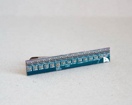 Circuit Board Tie Clip Geeky Computer Accessory Palladium | Etsy