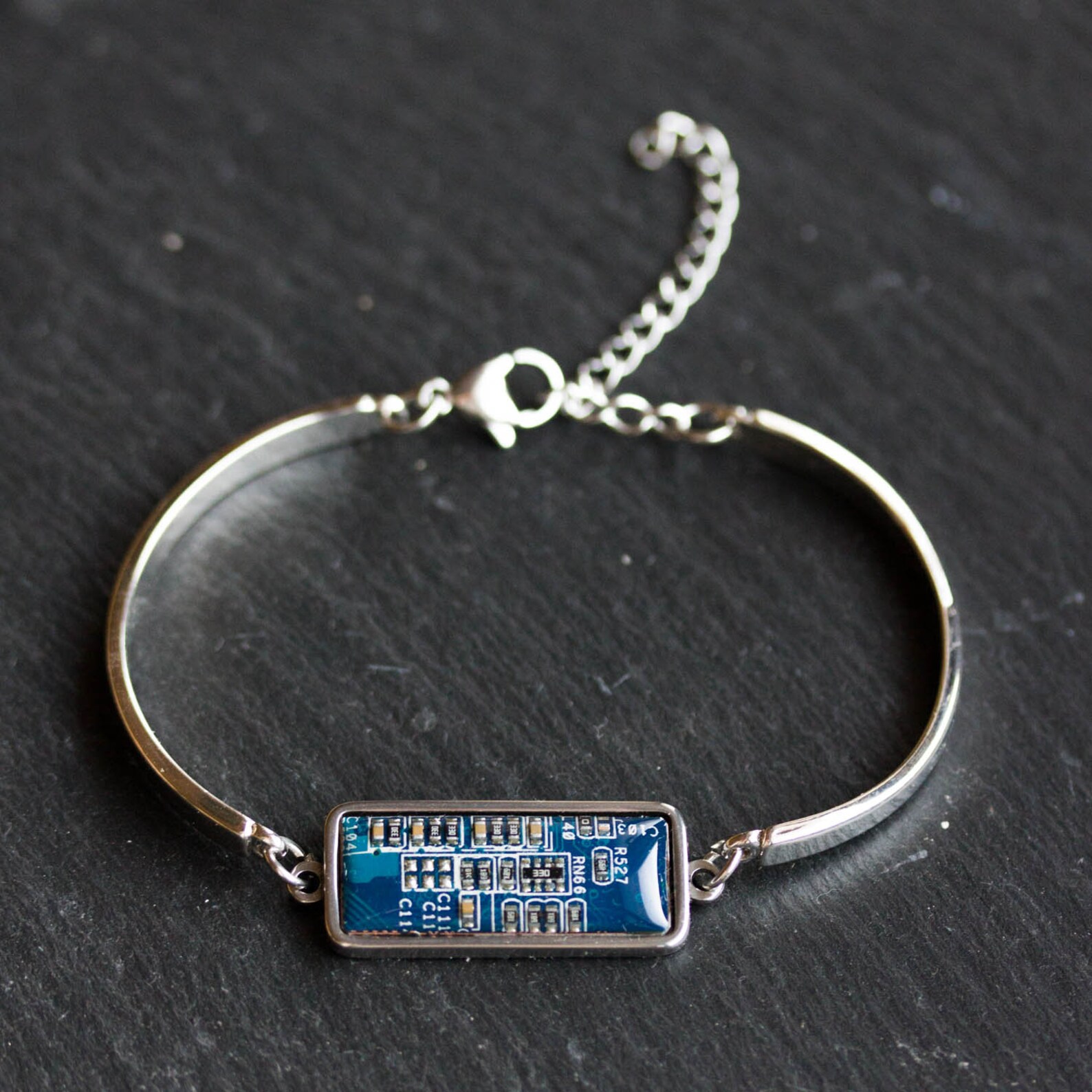 Recycled Circuit Board Bracelet Stainless Steel Unique | Etsy