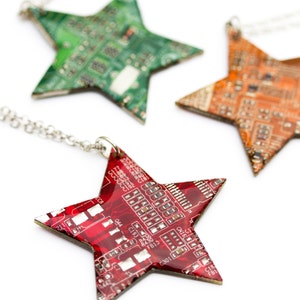 Circuit Board Star Necklace - Geek Necklace, Computer Nerd ...