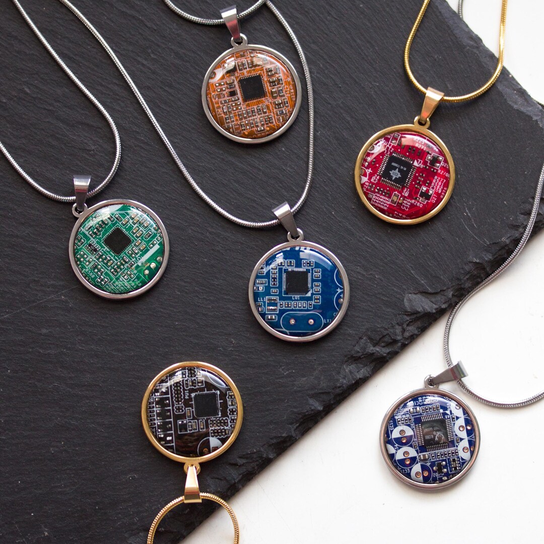 Techie Necklace - REAL Circuit Board Necklace, Computer Geek Gift ...