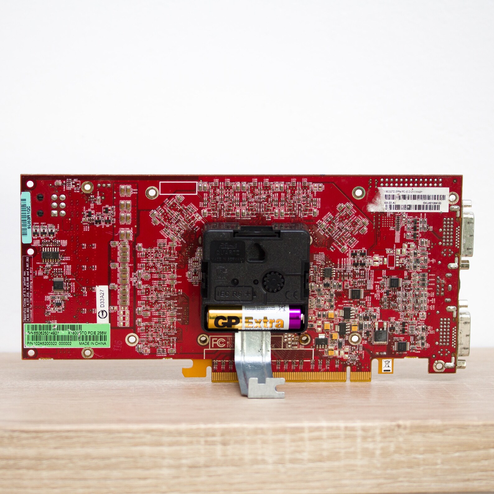 Desk Clock Made With Red Graphics Card - Etsy