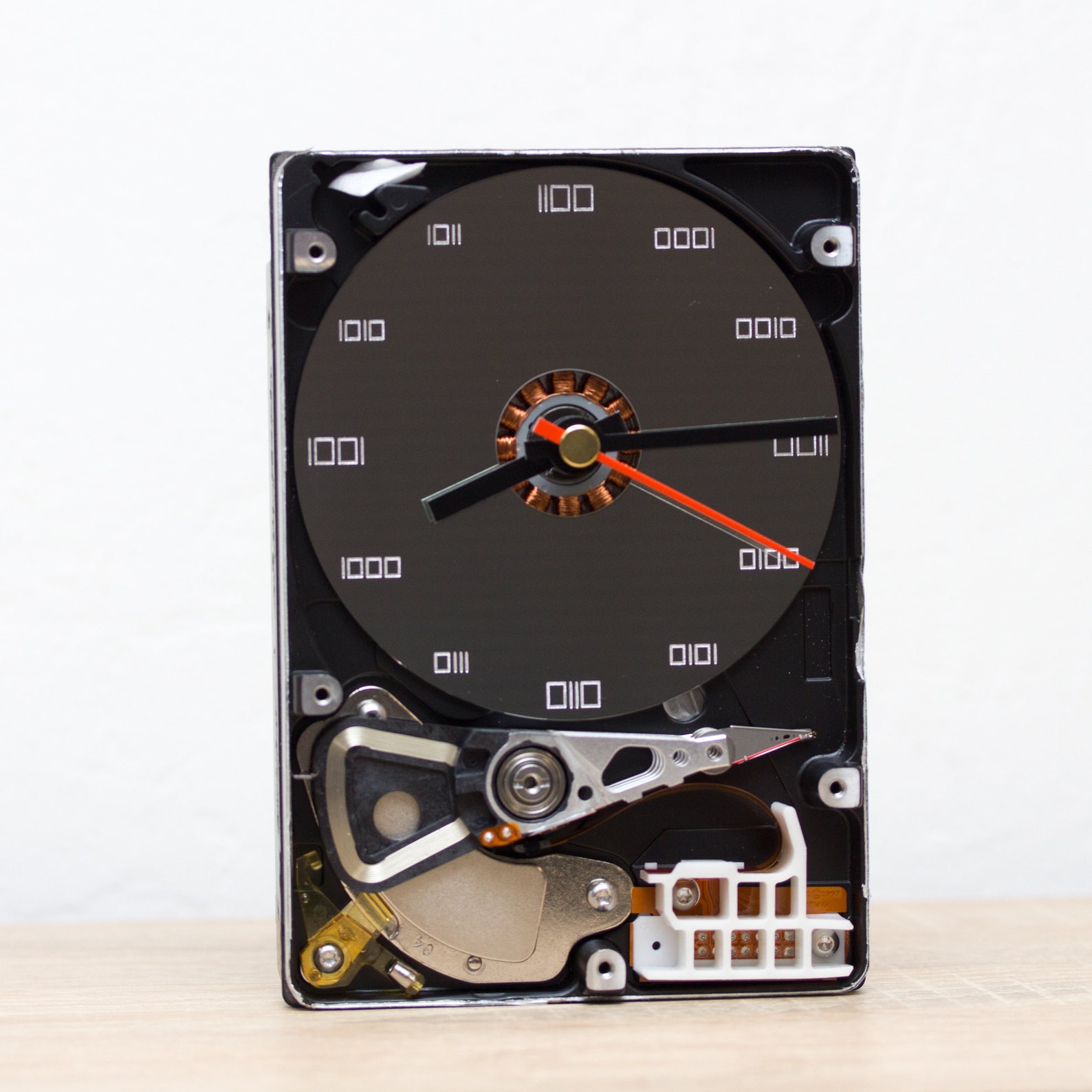 Desk Clock Recycled Computer Hard Drive Clock HDD Clock - Etsy