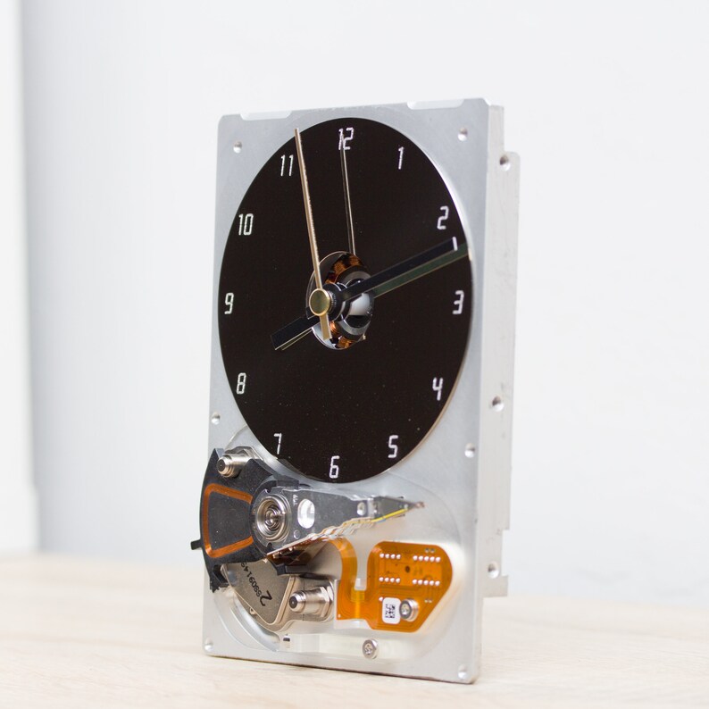 Desk Clock Recycled Computer Hard Drive Clock HDD Clock - Etsy