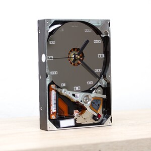 Desk Clock Made With Recycled Computer Hard Drive HDD Clock - Etsy