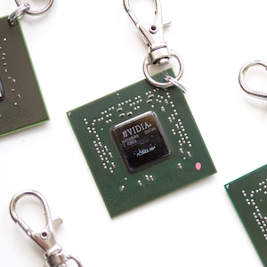 Chipset Keychain, Recycled Computer Keychain, Nvidia Graphic Processor ...