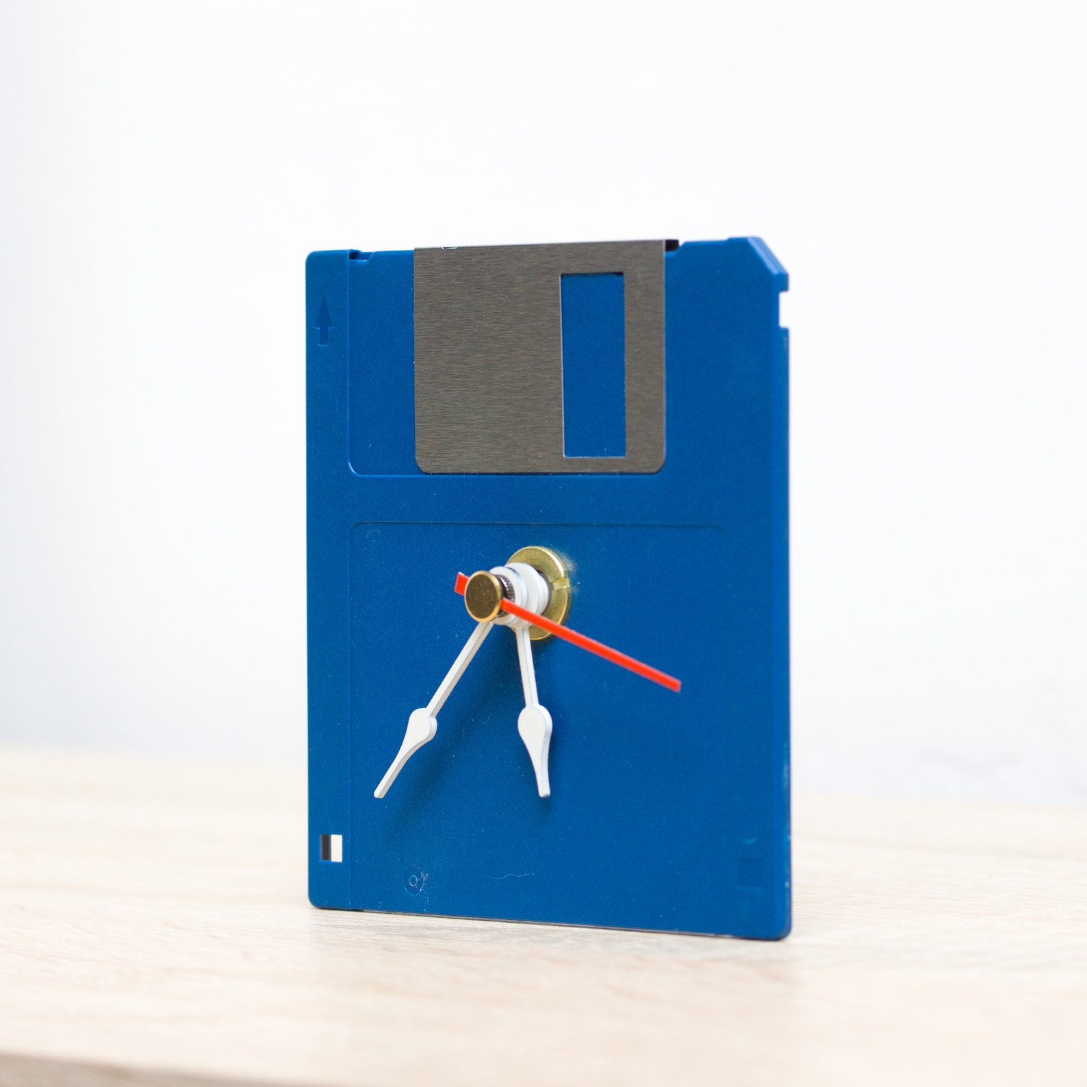 Unique Desk Clock Bright Blue Recycled Floppy Disk Clock - Etsy