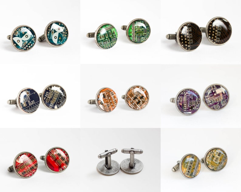 Circuit Board Cuff Links Geeky Computer Cufflinks Antique | Etsy