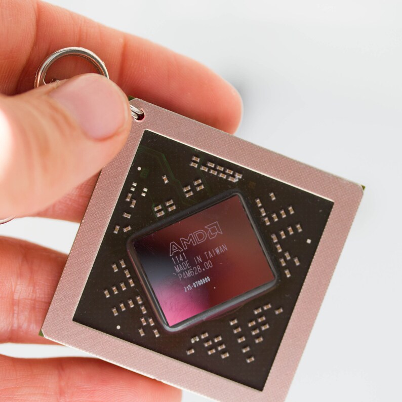 Chipset keychain recycled computer keychain graphic | Etsy