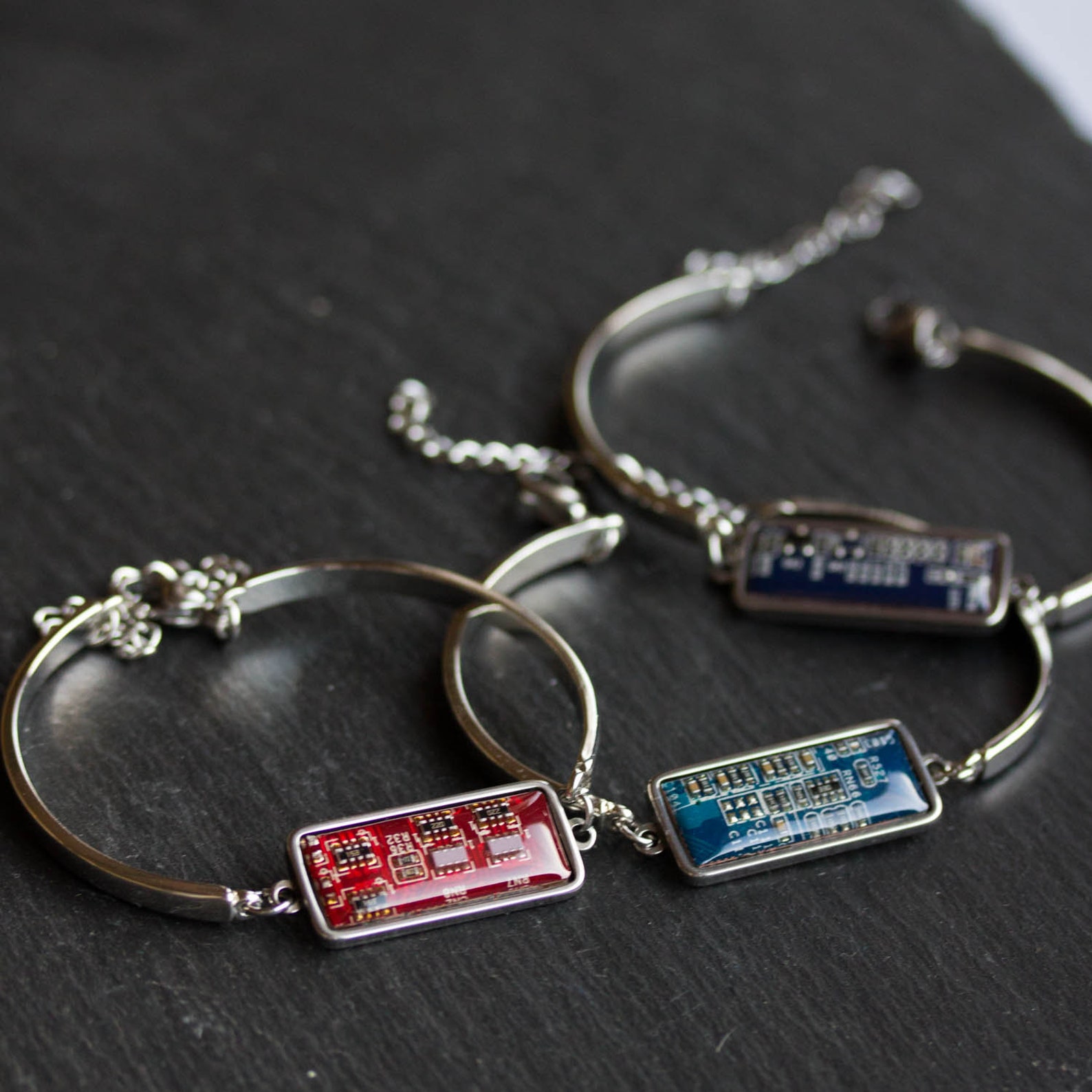 Recycled Circuit Board Bracelet Stainless Steel Unique | Etsy