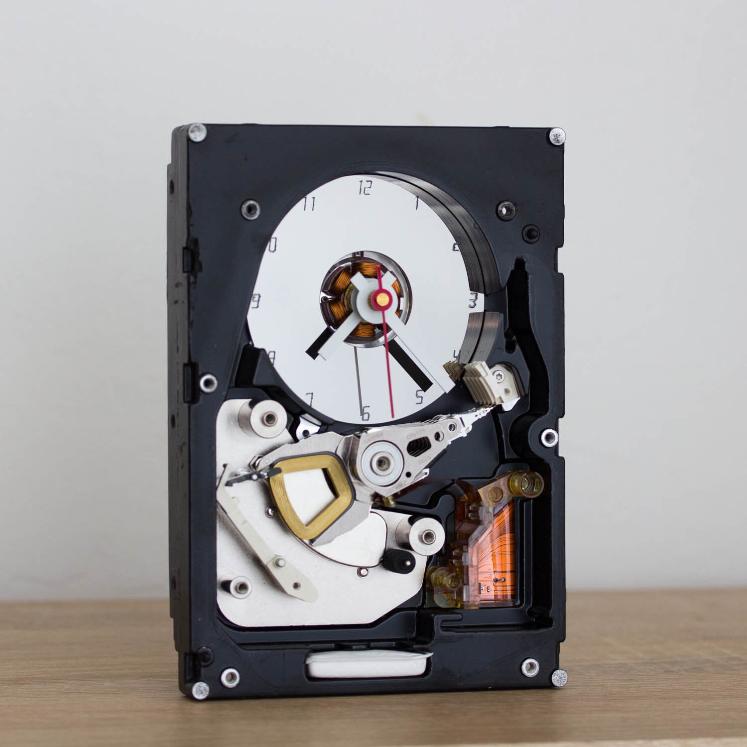 Desk clock recycled Computer hard drive clock HDD clock | Etsy
