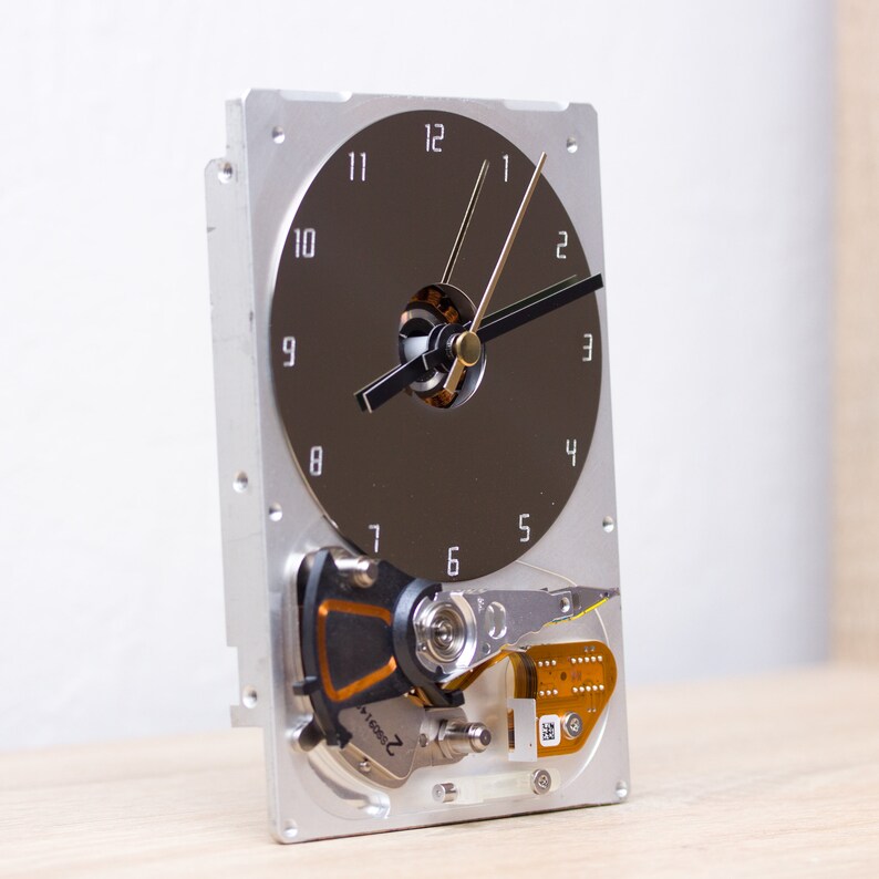 Desk Clock Recycled Computer Hard Drive Clock HDD Clock - Etsy