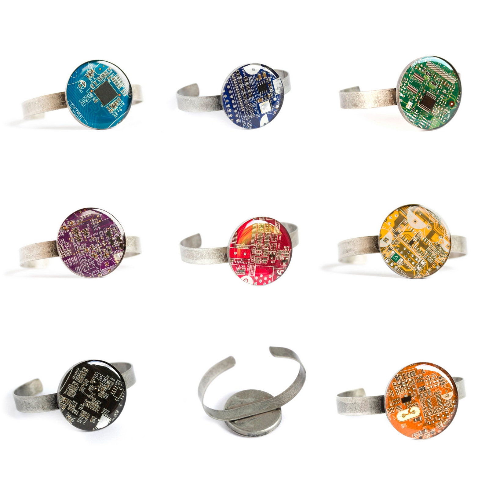 Geeky Cuff Circuit Board Bracelet Recycled Computer - Etsy