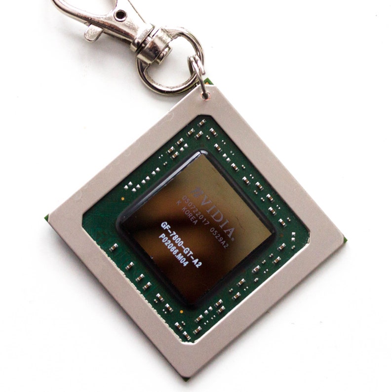 Chipset keychain recycled computer keychain graphic | Etsy