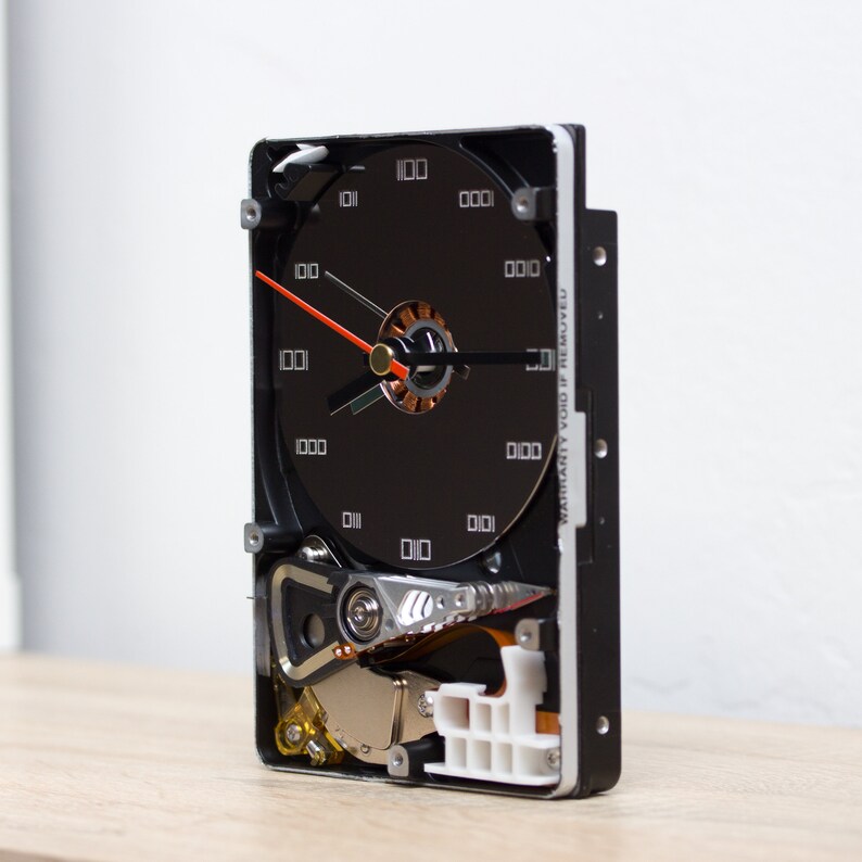 Desk Clock Recycled Computer Hard Drive Clock HDD Clock - Etsy