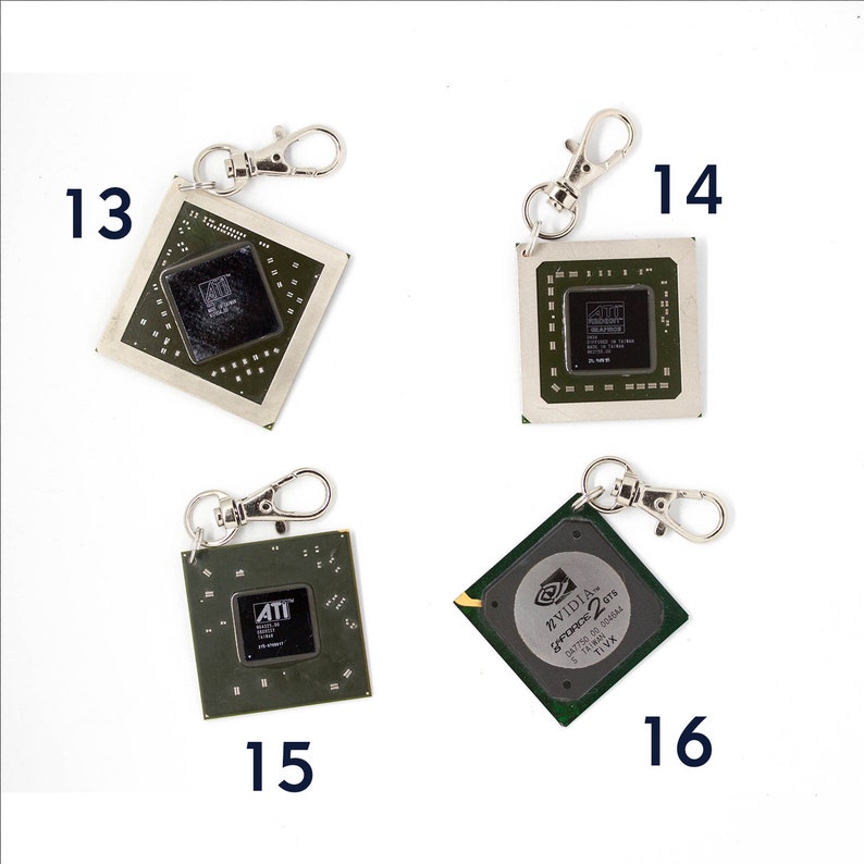 Chipset keychain recycled computer keychain graphic | Etsy