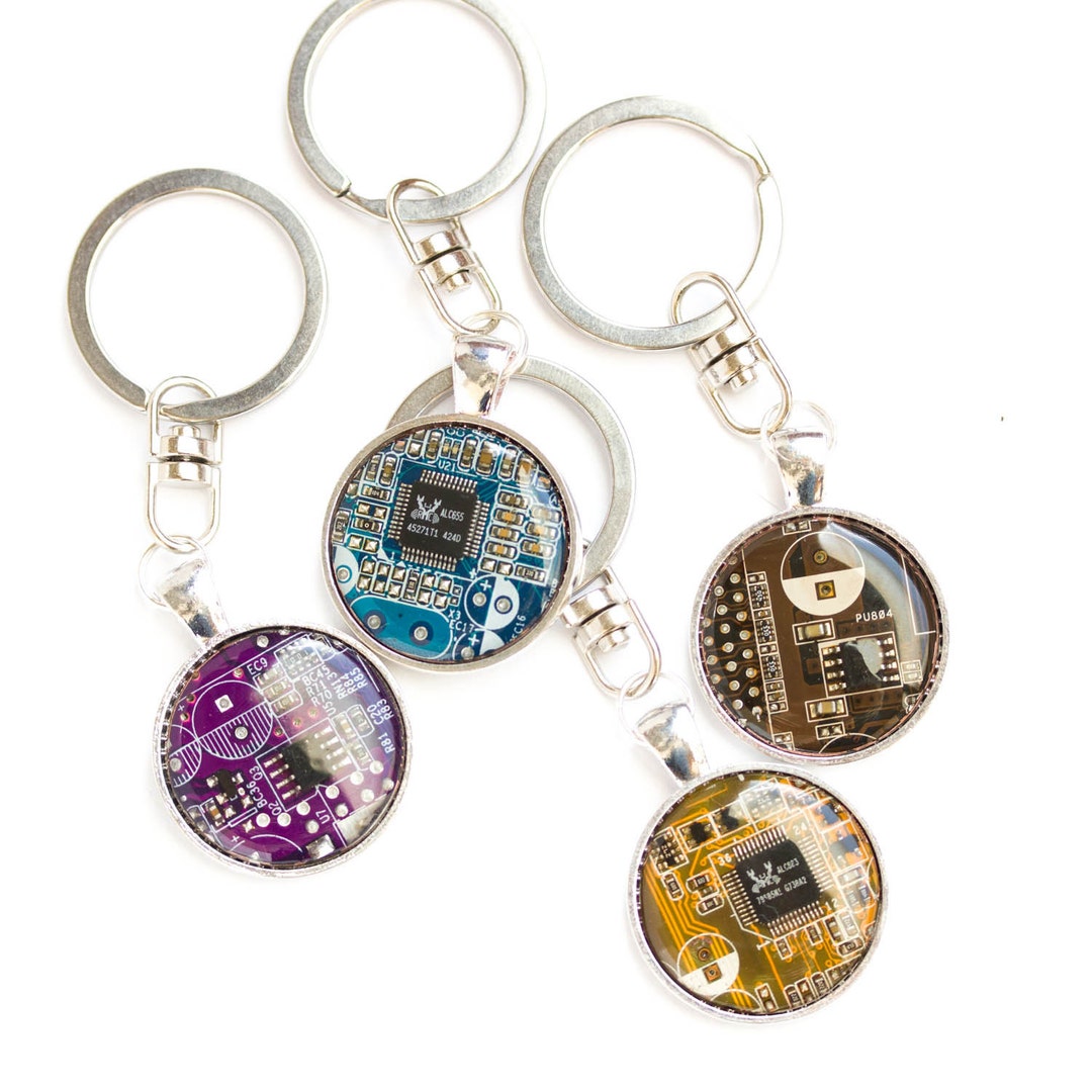 Circuit Board Keychain, Gift for Dad, Computer Geek Gift - Recomputing ...