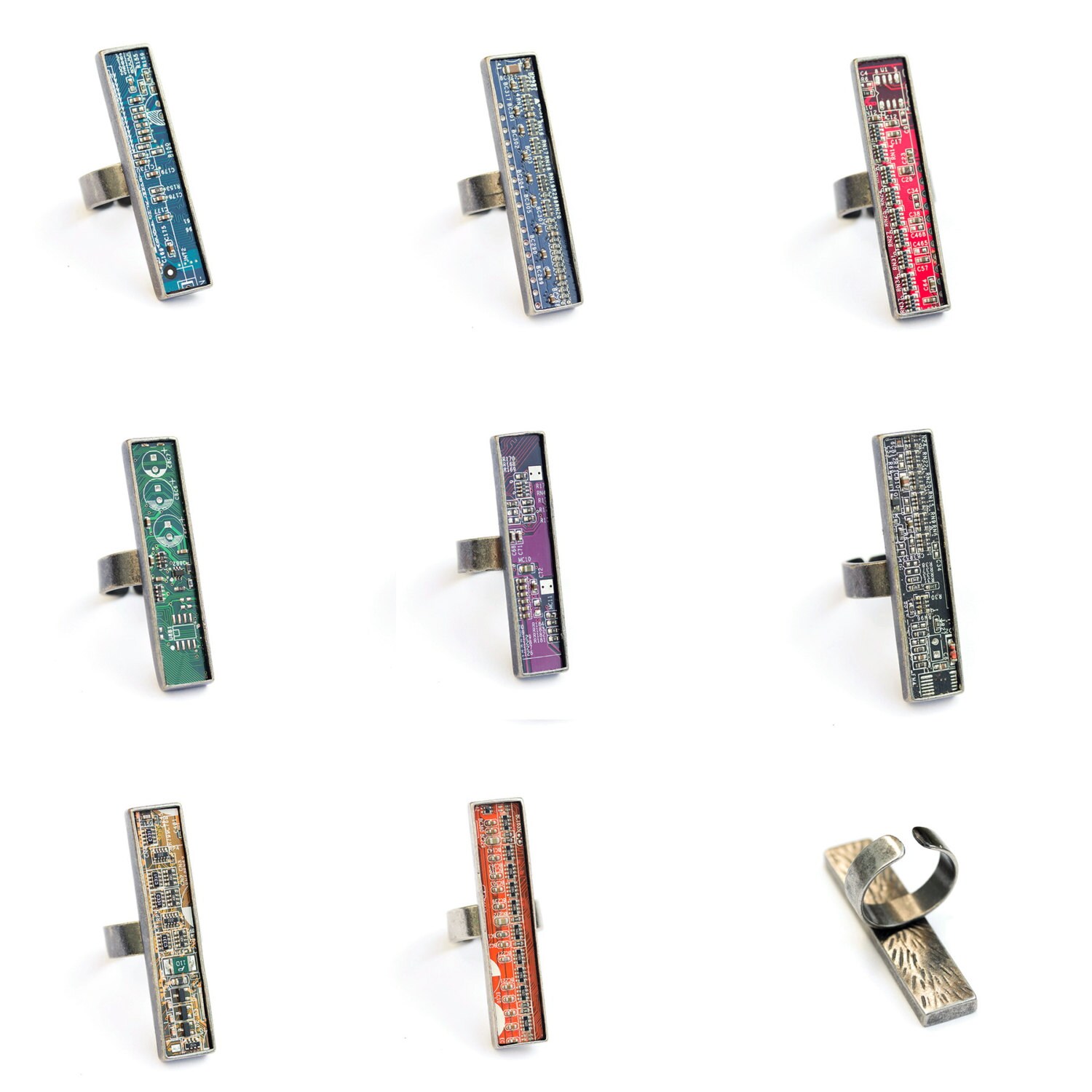 Statement Ring, Unique Mens Ring, Circuit Board Ring - Etsy