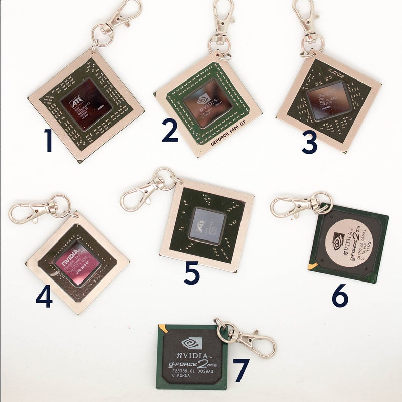 Chipset keychain recycled computer keychain graphic | Etsy