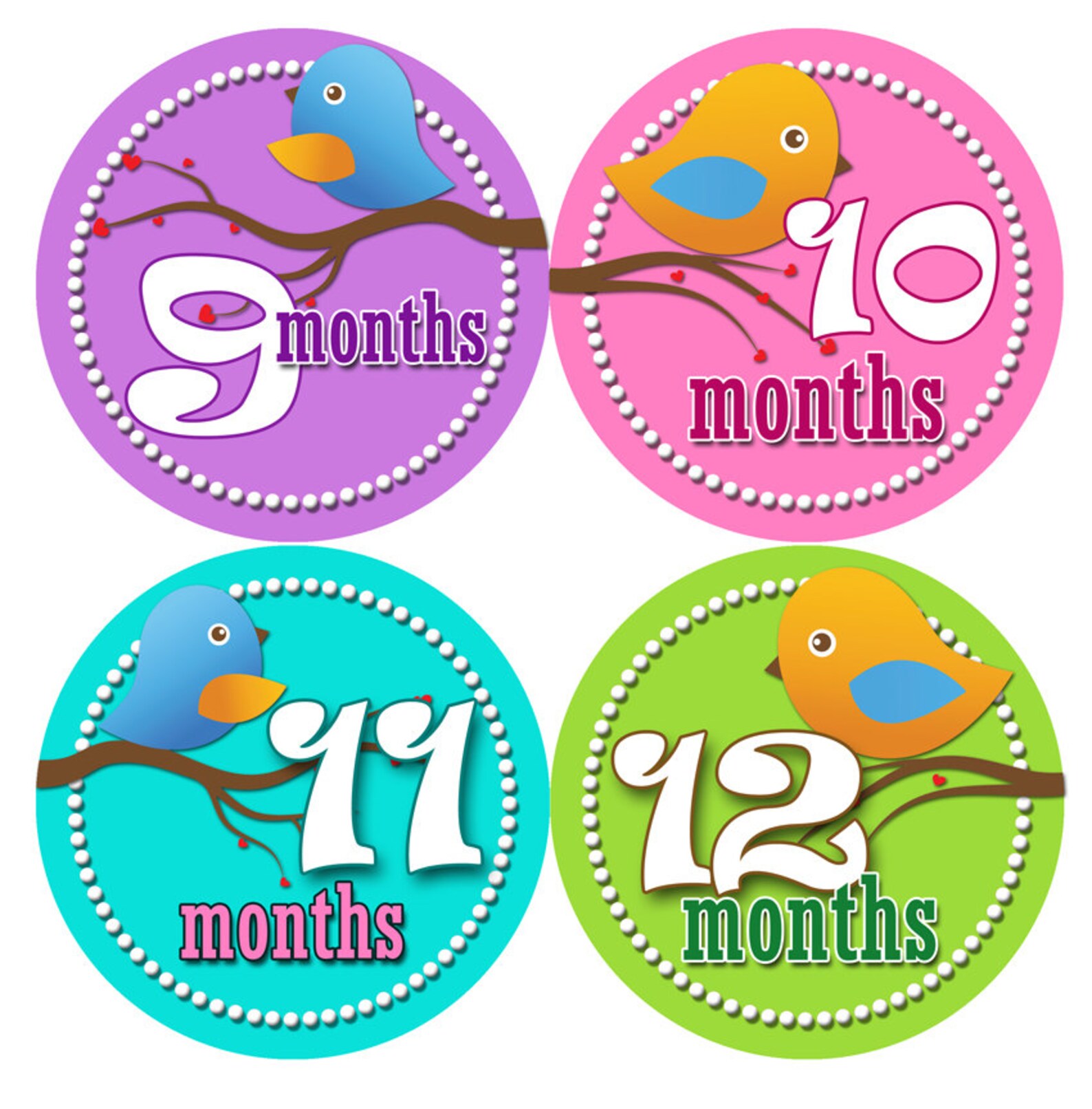 Baby Month Stickers First Year Belly Stickers Baby Month - Etsy