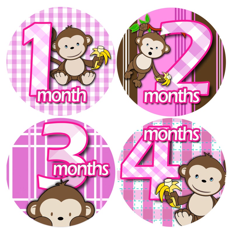 Monthly Baby Stickers Month to Month Baby Stickers Baby | Etsy