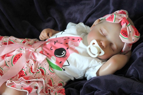 Lifelike Reborn Baby Doll 20 2 to 8 Pounds Child Friendly Baby Girl boy Dressed in a Watermelon Summer Outfit Etsy Canada