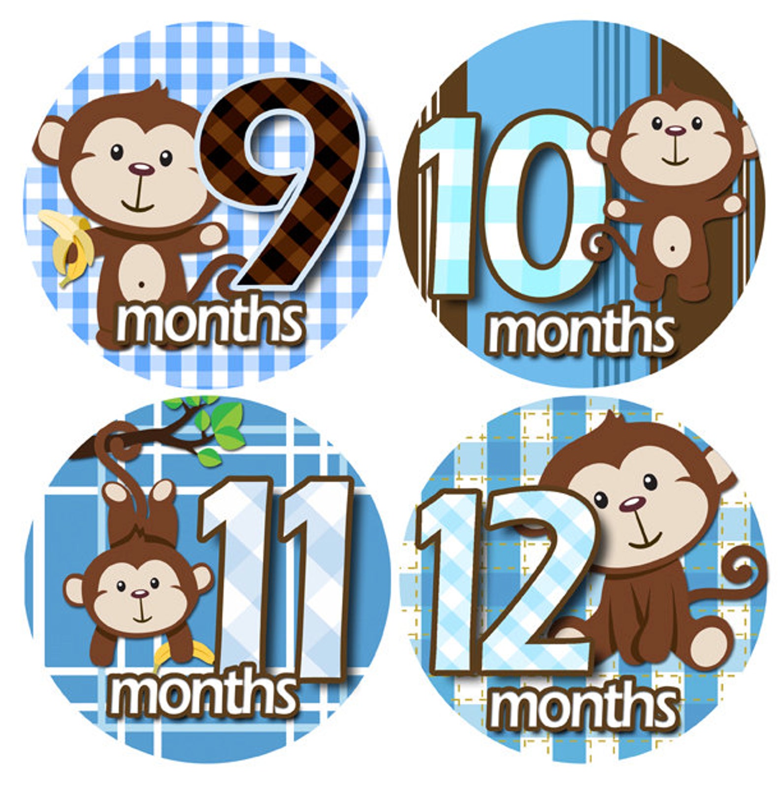 Monthly Baby Stickers Baby Monthly Stickers 1 to 12 Months - Etsy UK