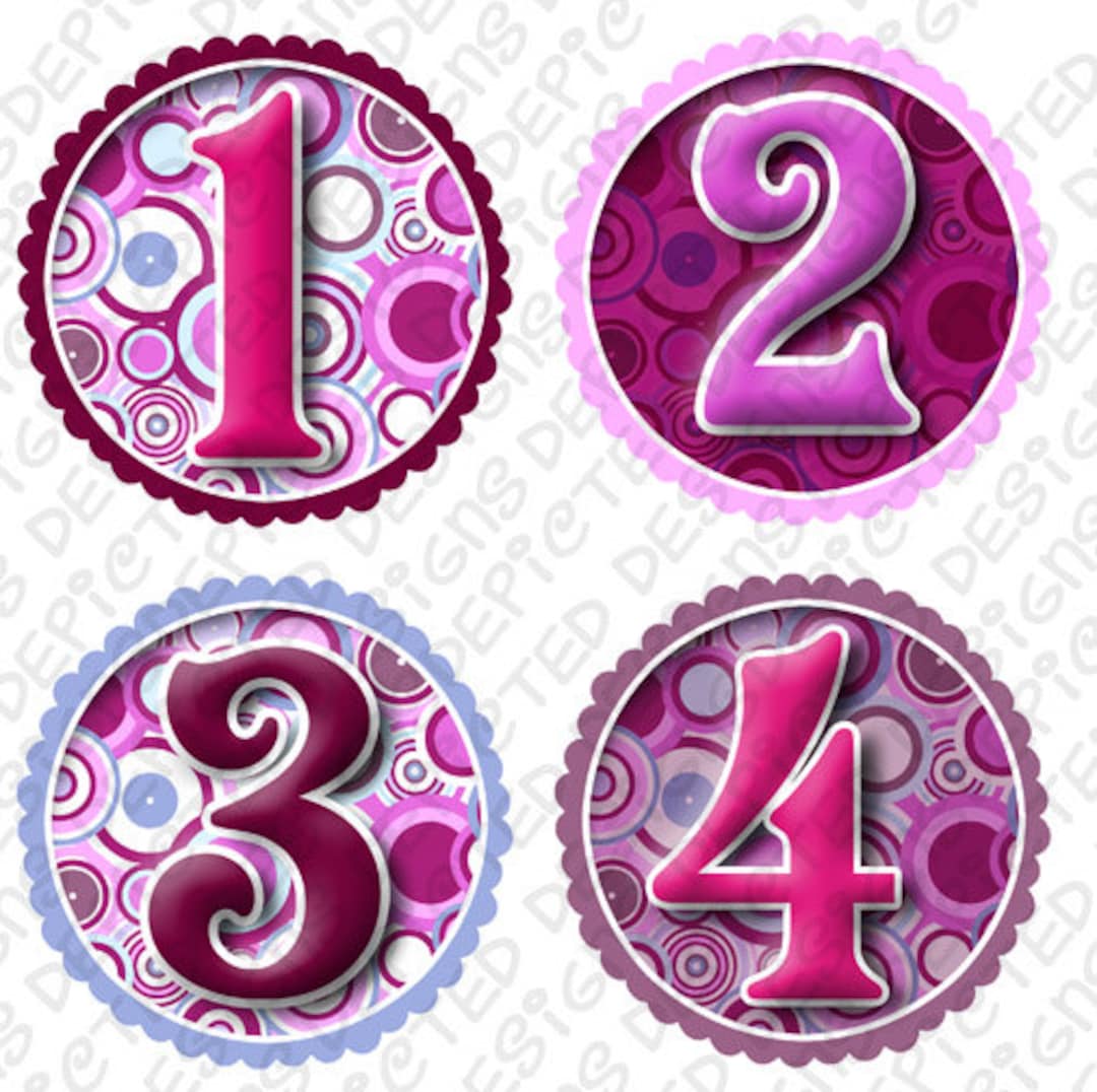Baby Monthly Stickers 1 to 12 Months Month to Month Baby Stickers ...
