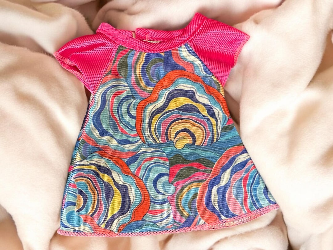 12 Inch Doll Clothes: Pink & Tye Dye Swirly Dress - Etsy