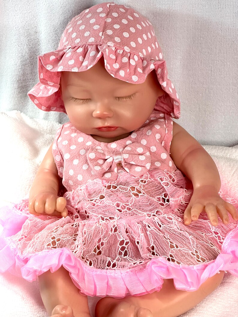 Pink Polka Dot Doll Dress With Hat: Fits 13-14 Inch Dolls - Etsy