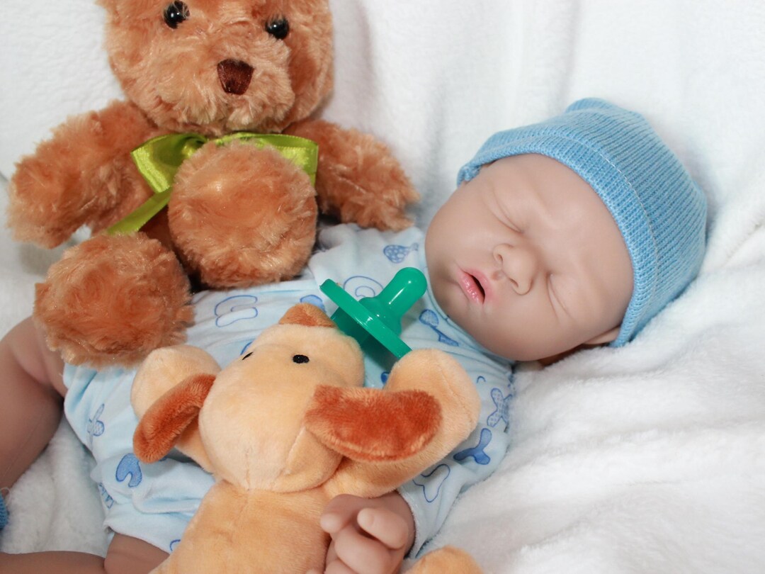 Realistic Platinum Silicone Reborn Baby Doll - Weighted 17" Pacifier ...