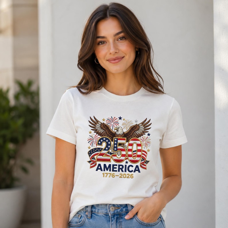 America 250 Eagle Embroidery Design, 1776-2026 USA Patriotic Machine ...