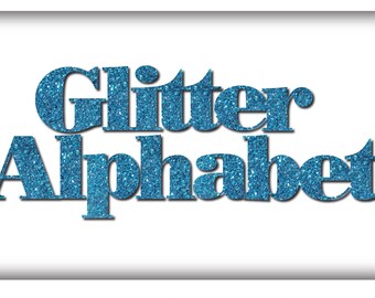 Blue Glitter Alphabet Blue Glitter Christmas Letters Ice - Etsy