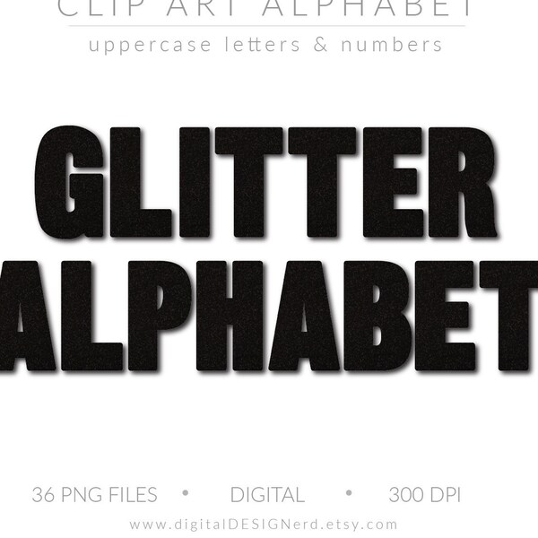 Glitter Alphabet - Etsy