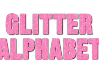 Pink glitter letters | Etsy