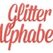 Clip Art Alphabet Living Coral Glitter Letters Numbers & - Etsy
